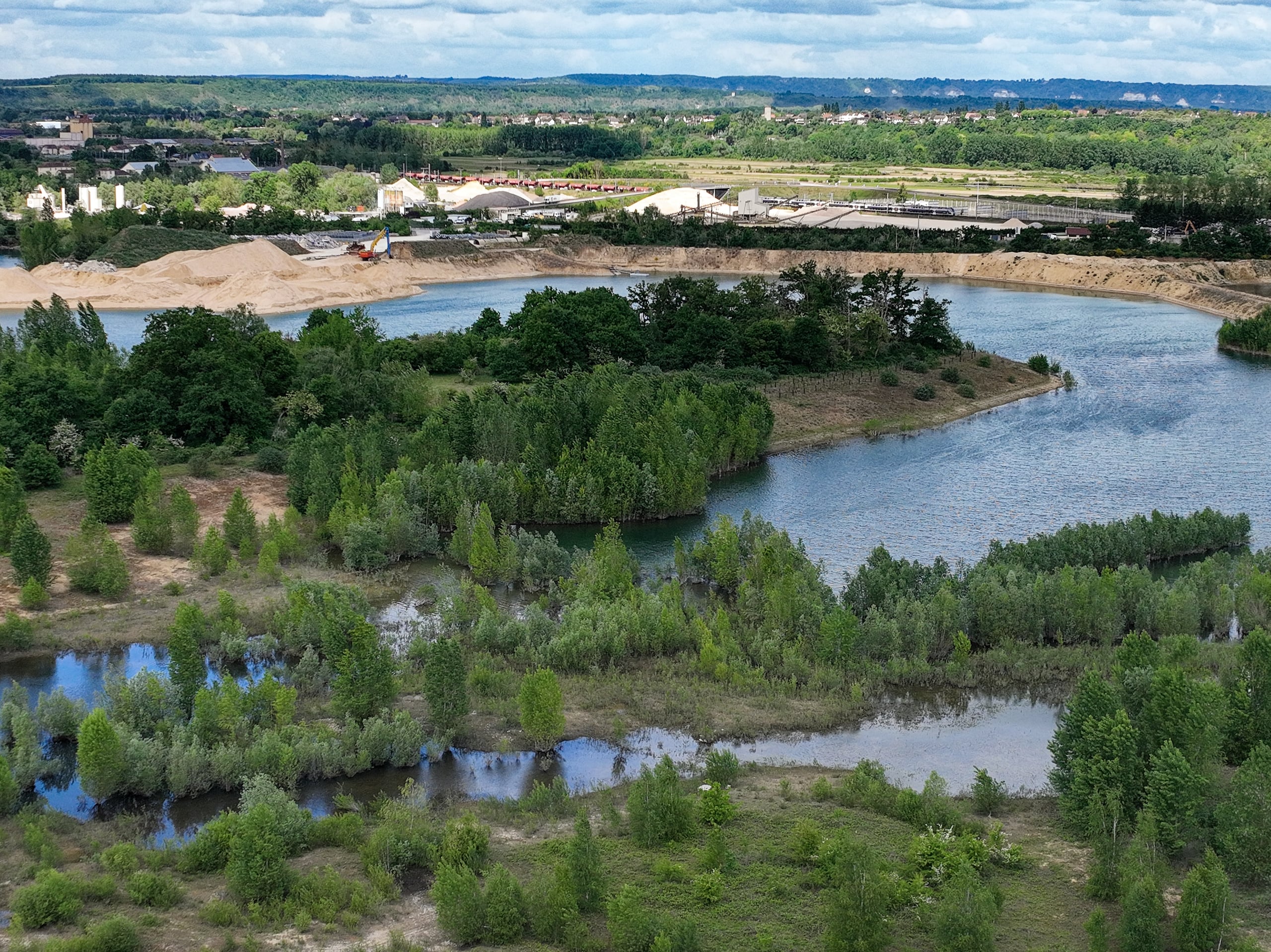 La carrière actuelle - Lafarge Granulats Gaillon